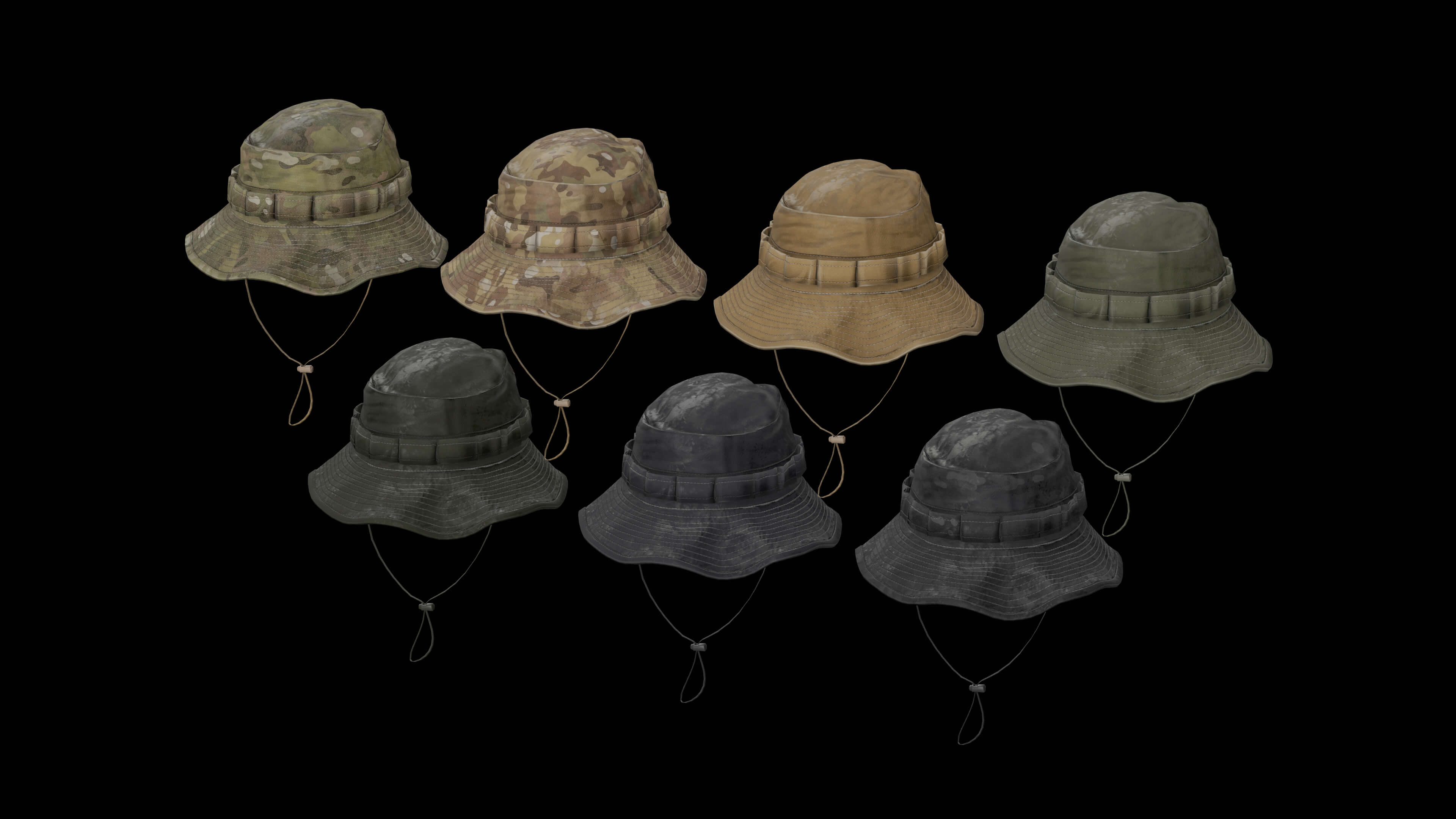 Tactical Boonie Hat - 3D Model by DmitryNyan