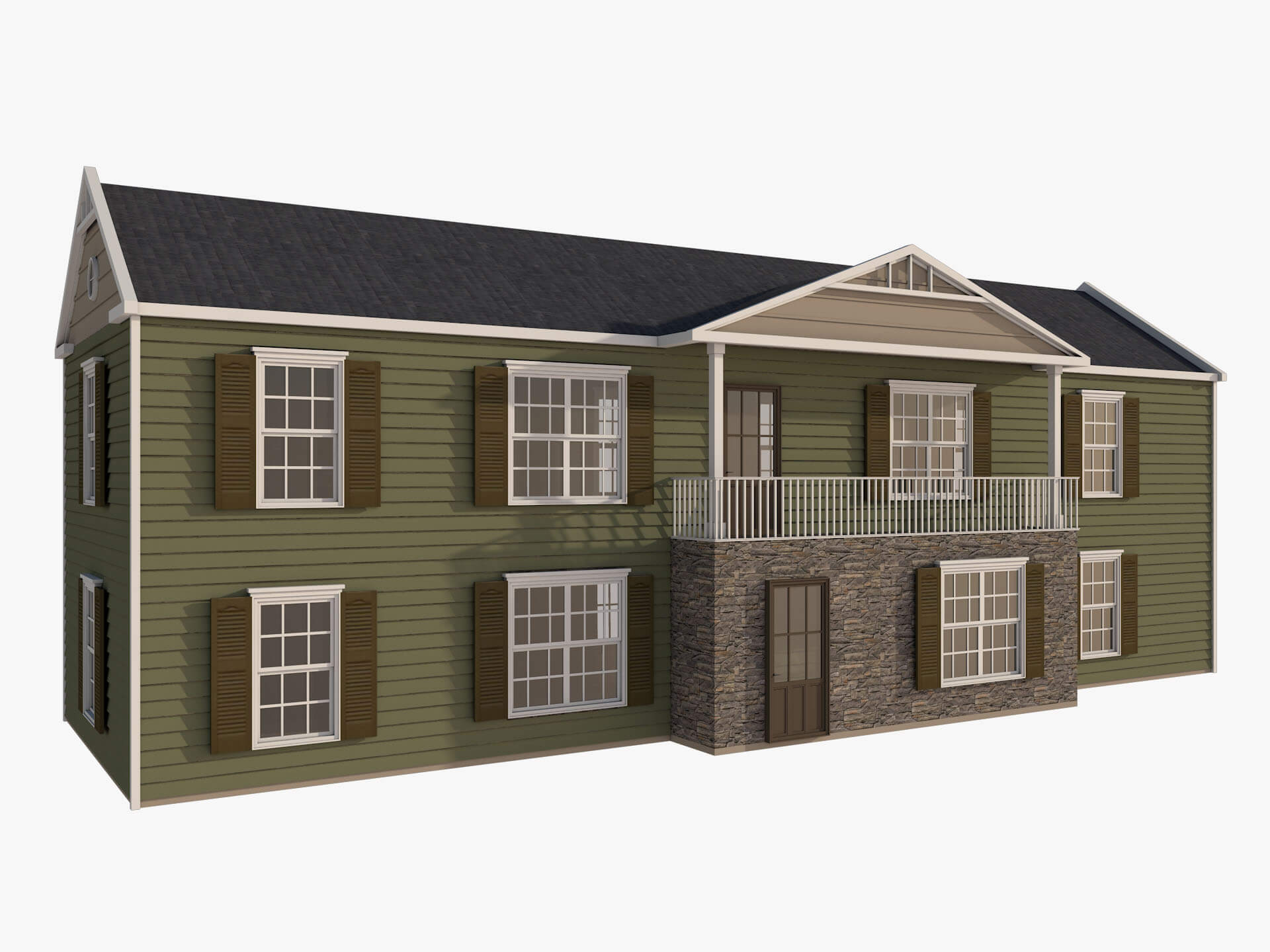 Classical American Houses Collection - 3D Model by DnD