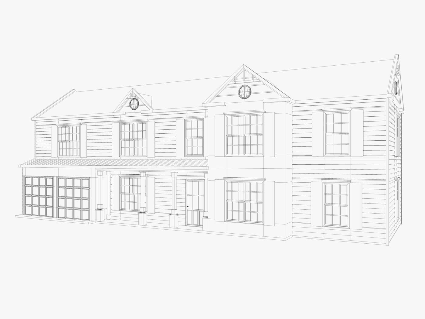 Classical American Houses Collection - 3D Model by DnD