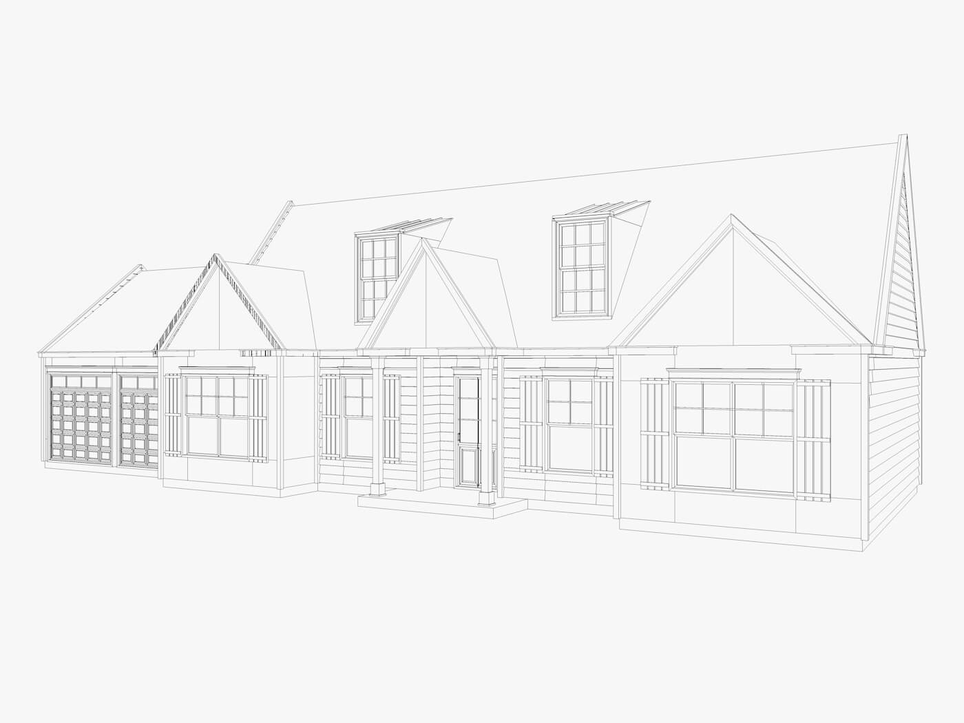 Classical American Houses Collection - 3D Model by DnD