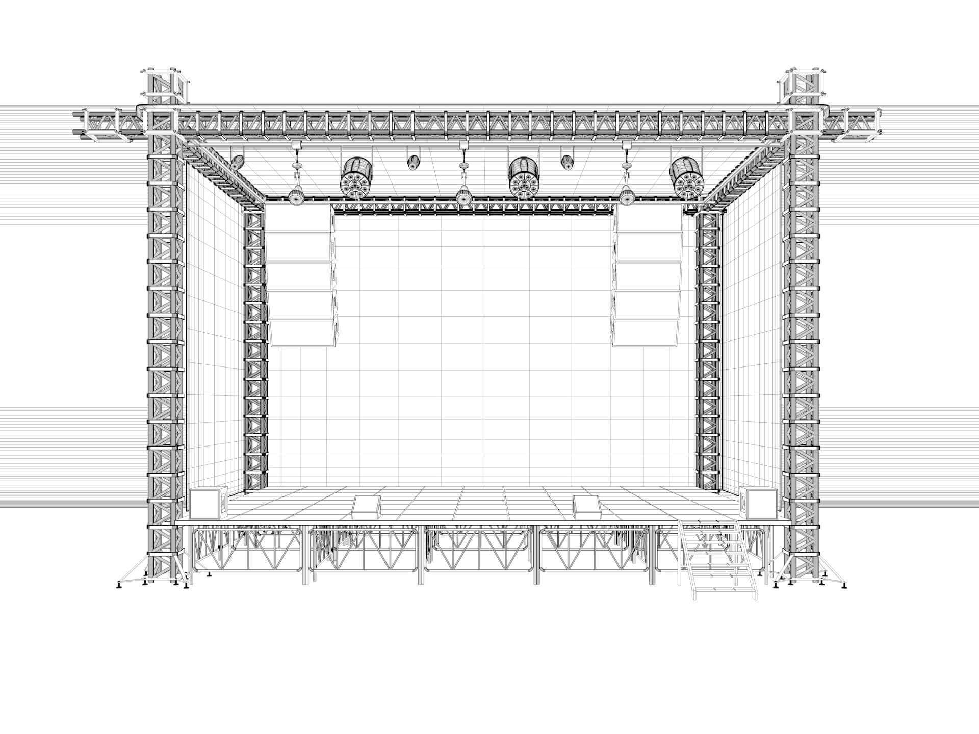 Stage Concert 3D Model by DnD