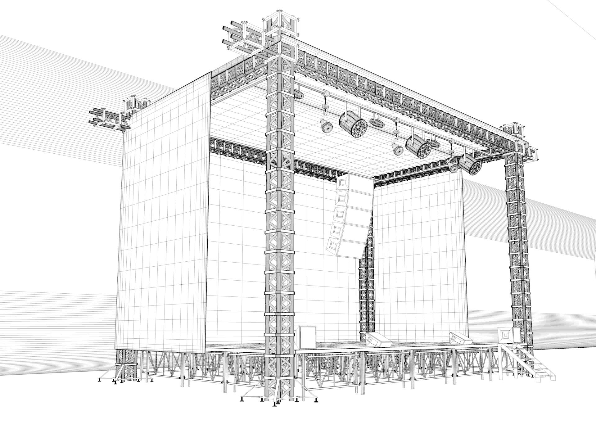 Stage Concert 3D Model by DnD