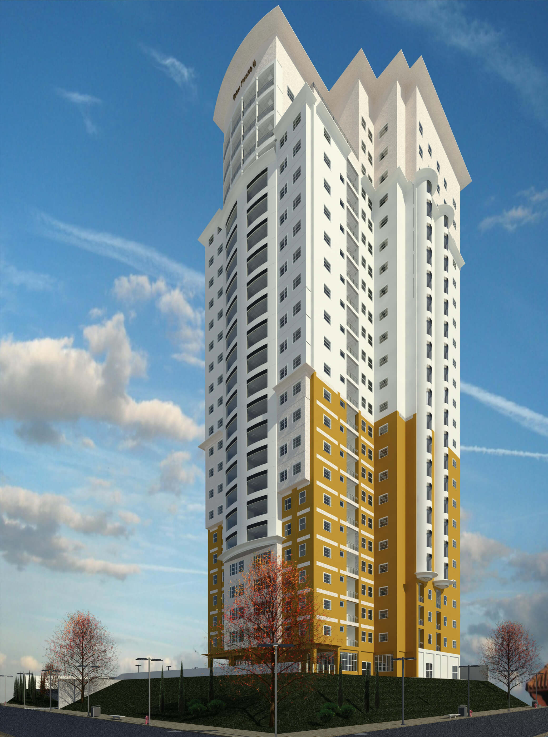 Residential Building 3D Model by DniproDyP