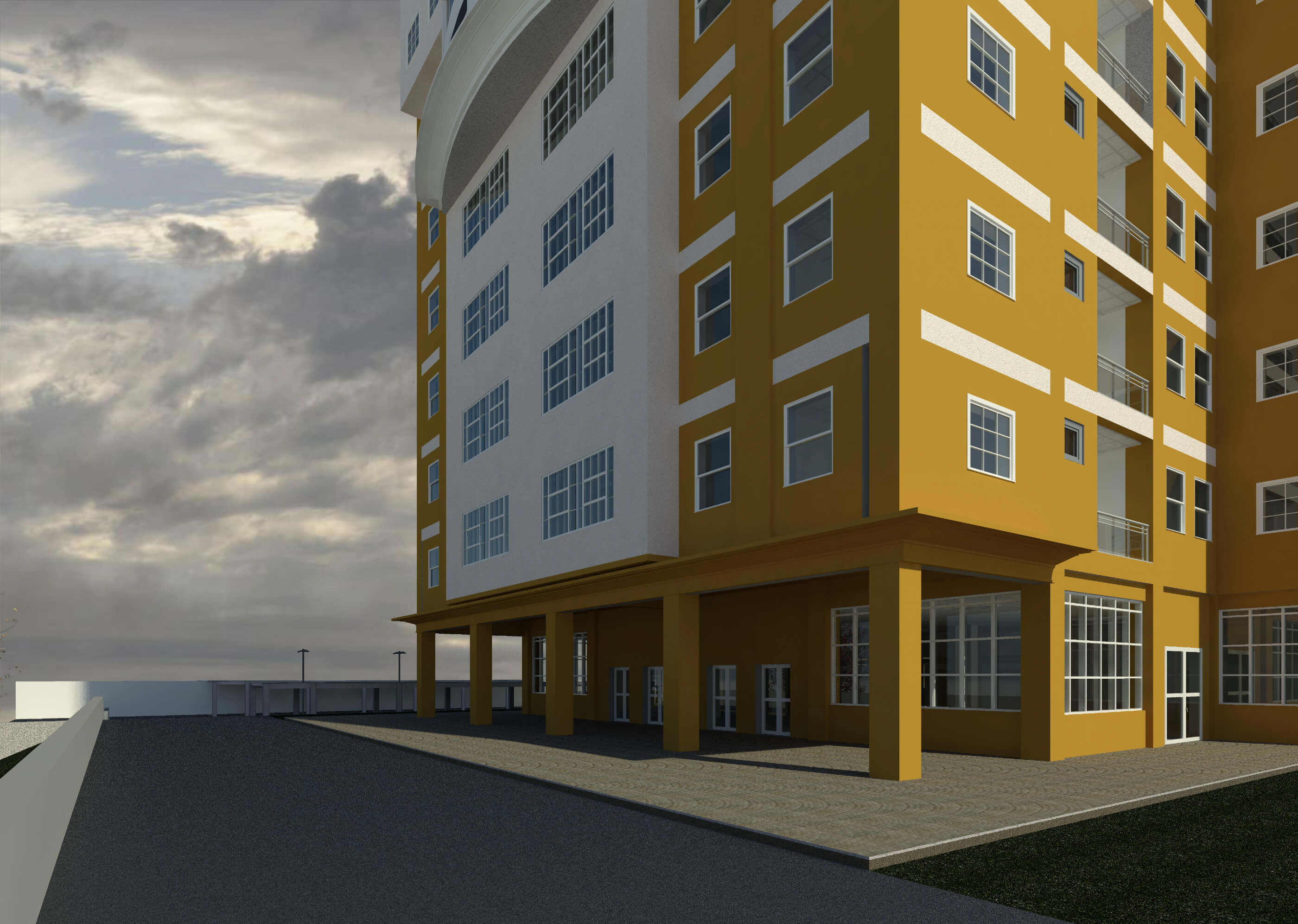 Residential Building 3D Model by DniproDyP