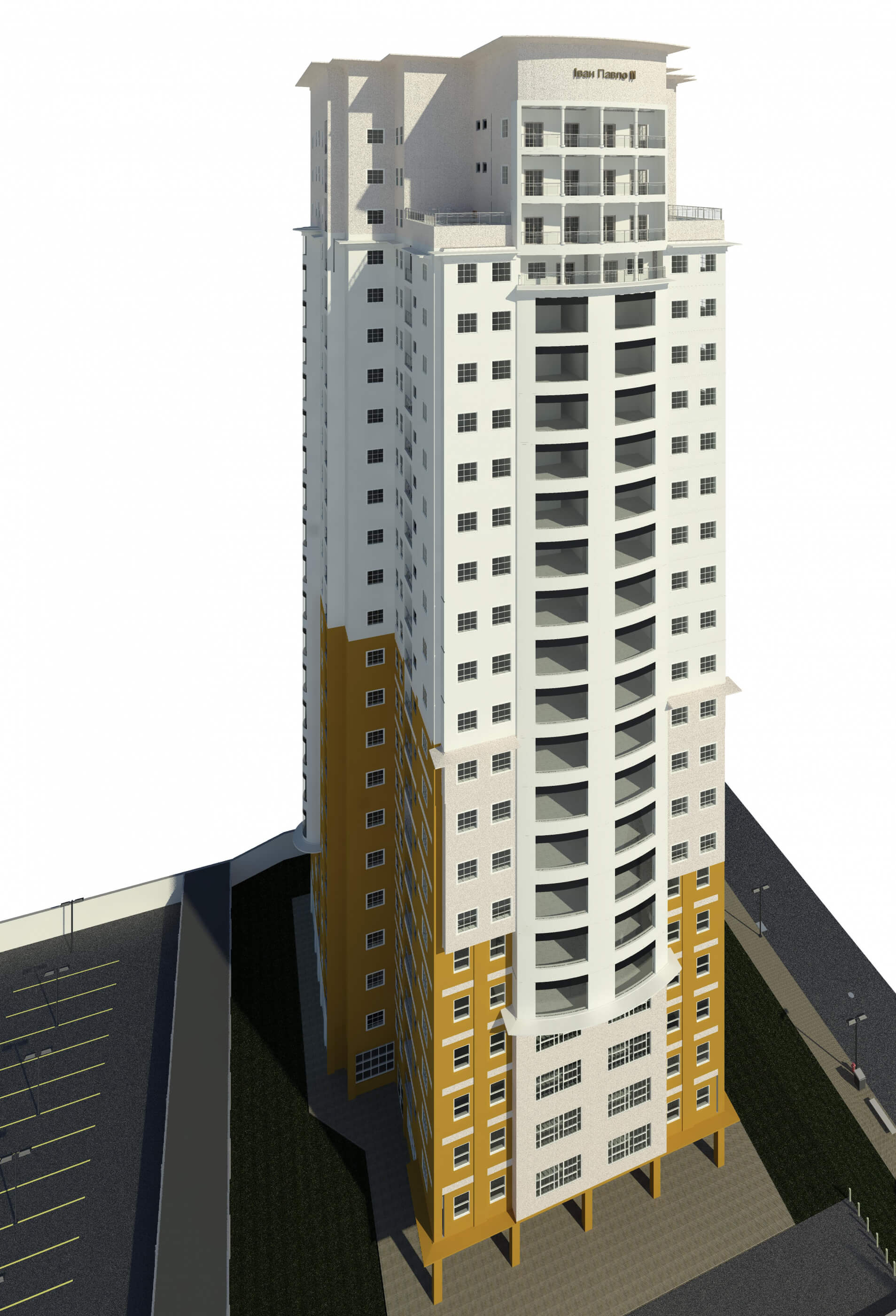 Residential Building 3D Model by DniproDyP
