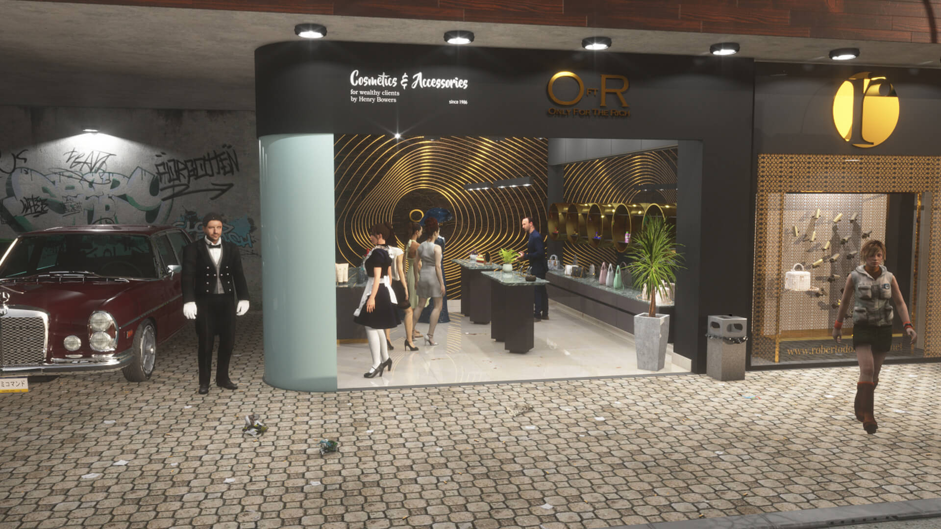 Lady Dimtrescu in Henry Bowers Shop by DocCharly | RenderHub Wallpapers