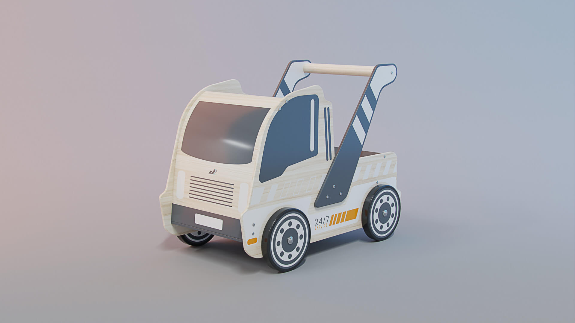 Baby Walker - Wooden - 3D Model by Donadel Studio