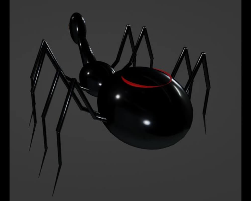 Scary Spider Lady Character - 3D Model by donnadarko3d
