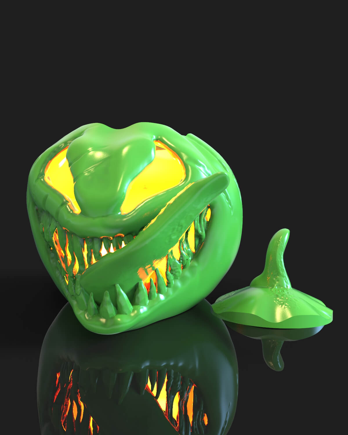 Toothy Pumpkin for Halloween - Free 3D Print Model by Donshifron