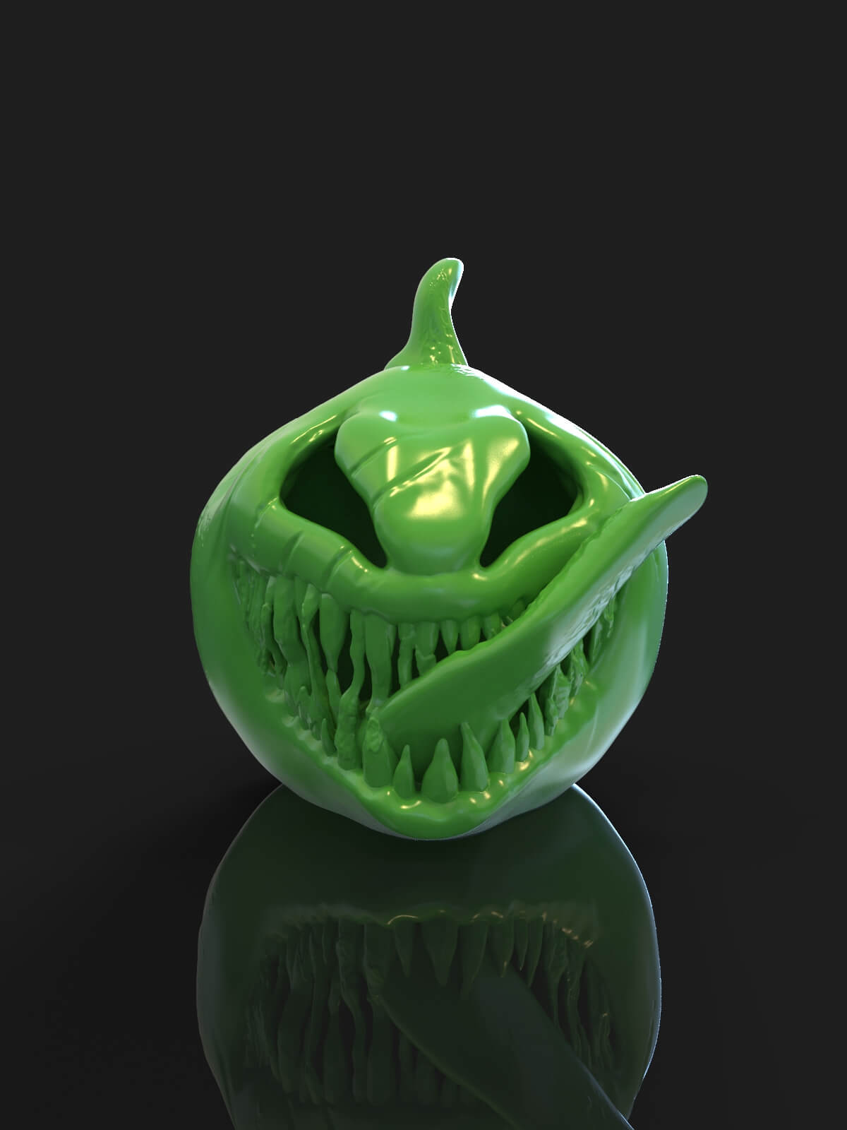 Toothy Pumpkin for Halloween - Free 3D Print Model by Donshifron