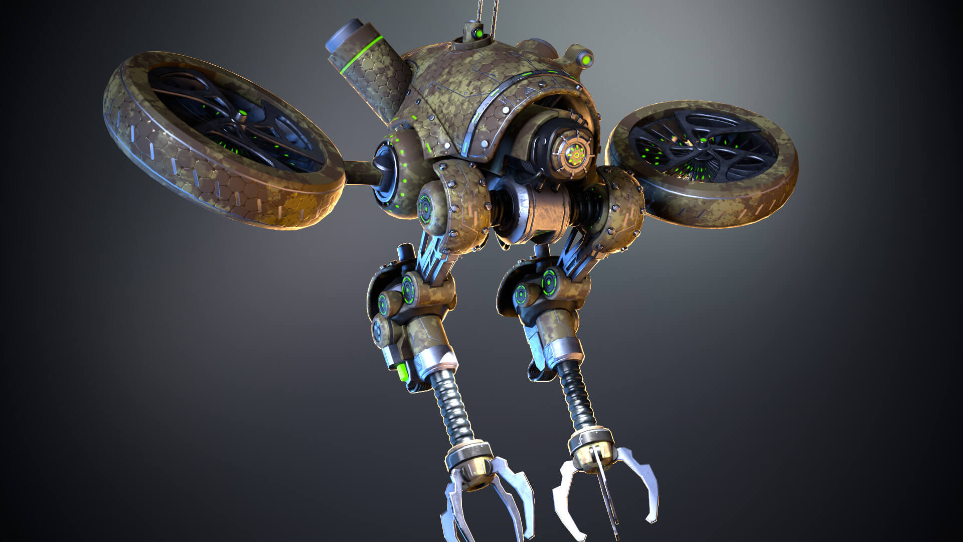 Sci-Fi Drone 01 3D Model by Dorlak_1989