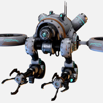 Animated 3D Models | Science Fiction | Drones | RenderHub