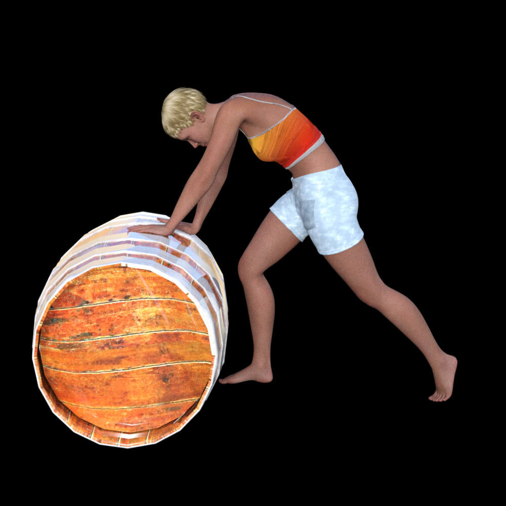 Barrel prop and poses - Daz Content by DoroThee237