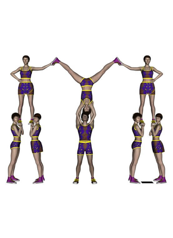 Cheerleaders Poses Pack04 For G8F and G8M - Daz Content by DoroThee237