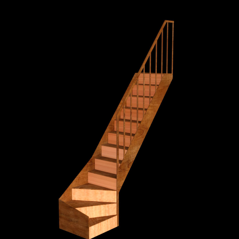 Corner Staircase - Daz Content by DoroThee237