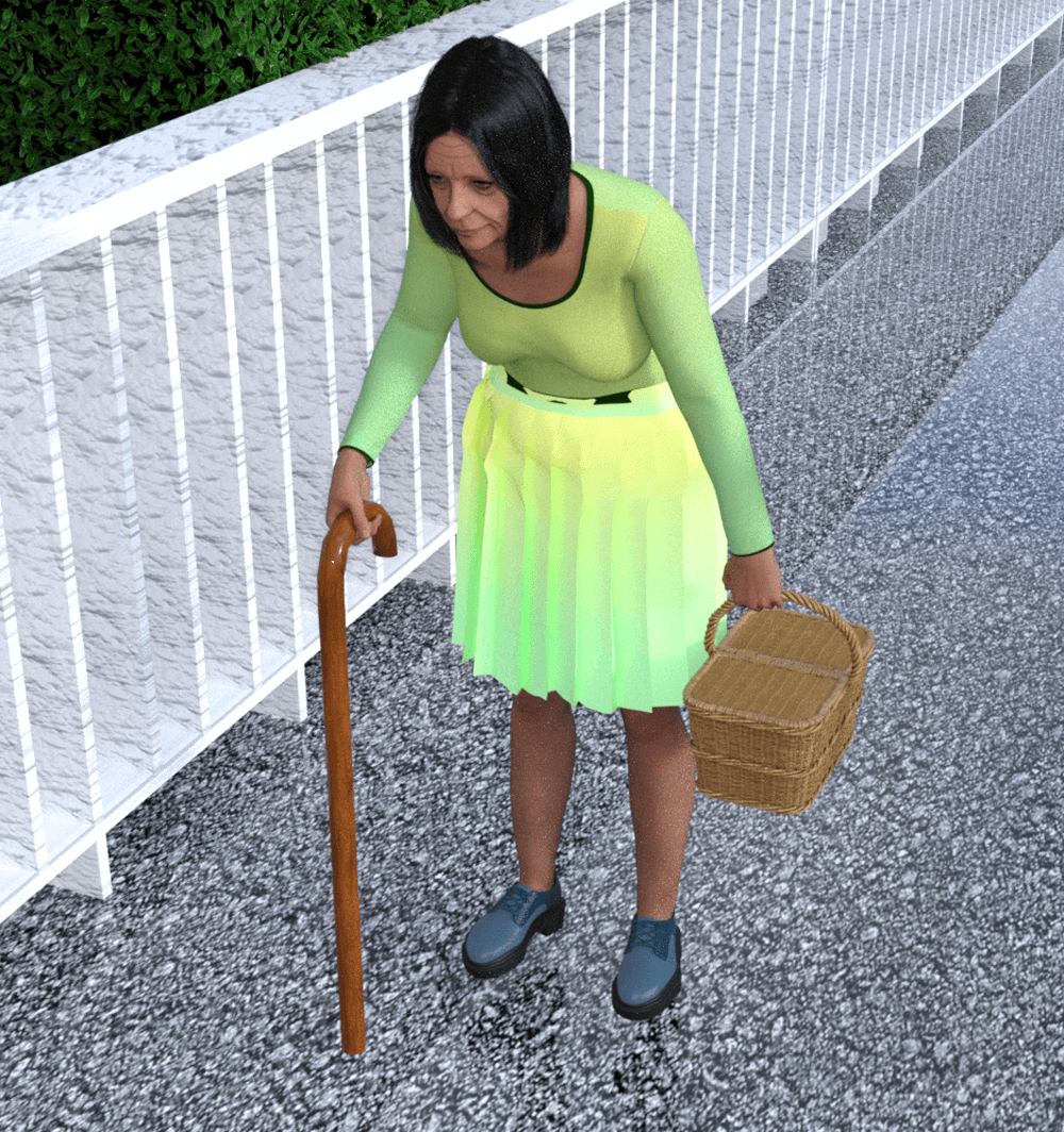 A cane for Granny 3D Render, Digital Art by DoroThee237