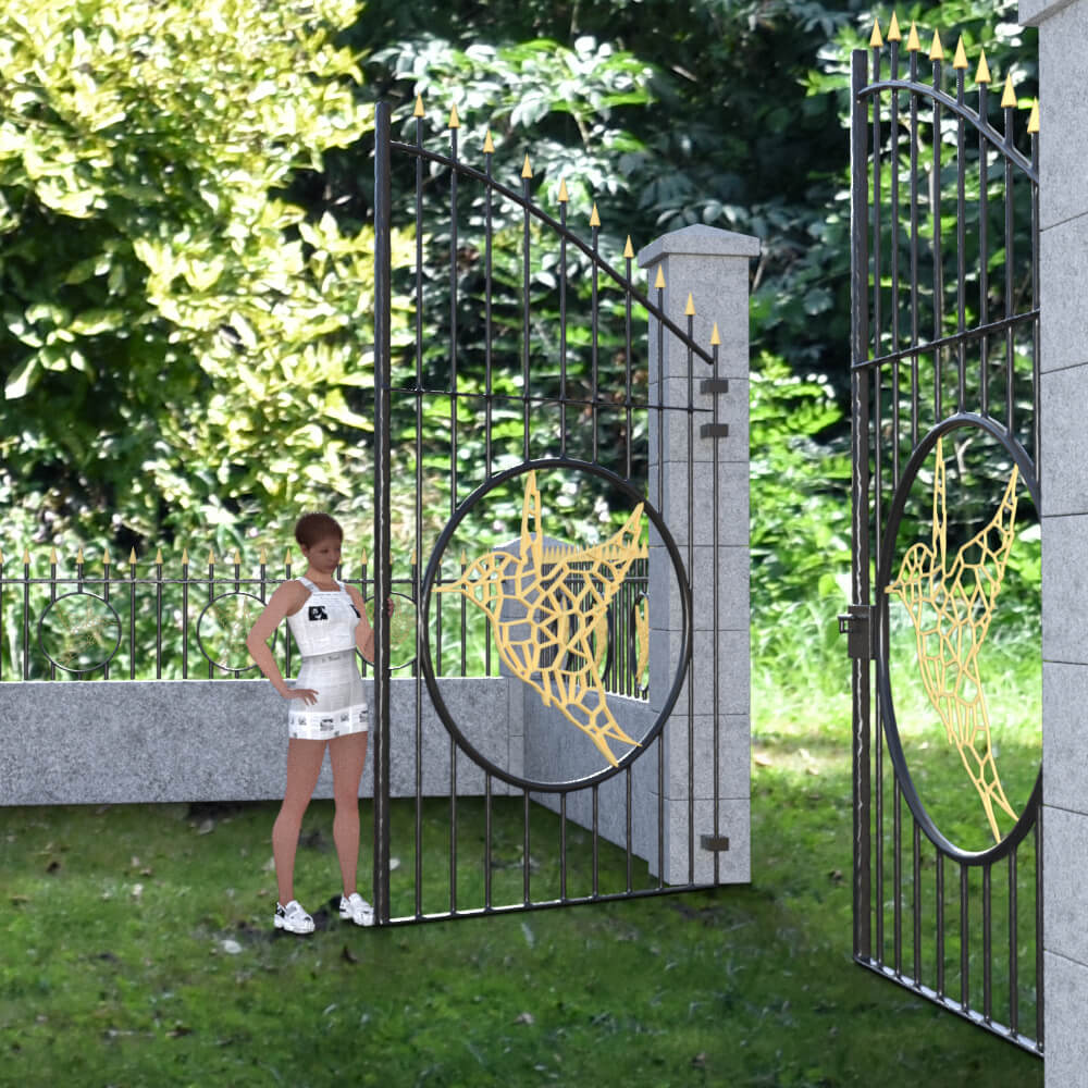 The birds newspaper gate 3D Render | RenderHub Gallery