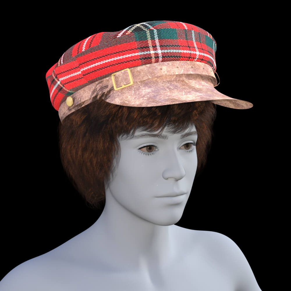 Vintage Peaked Cap (WIP) 3D Render, Digital Art by DoroThee237