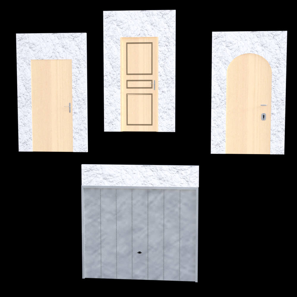Kit House Doors - Daz Content by DoroThee237