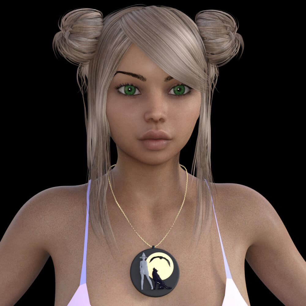Medallion The Witch's Moon - Daz Content by DoroThee237