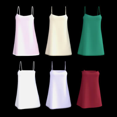 Simple Slip Dress for G8F - Daz Content by DoroThee237