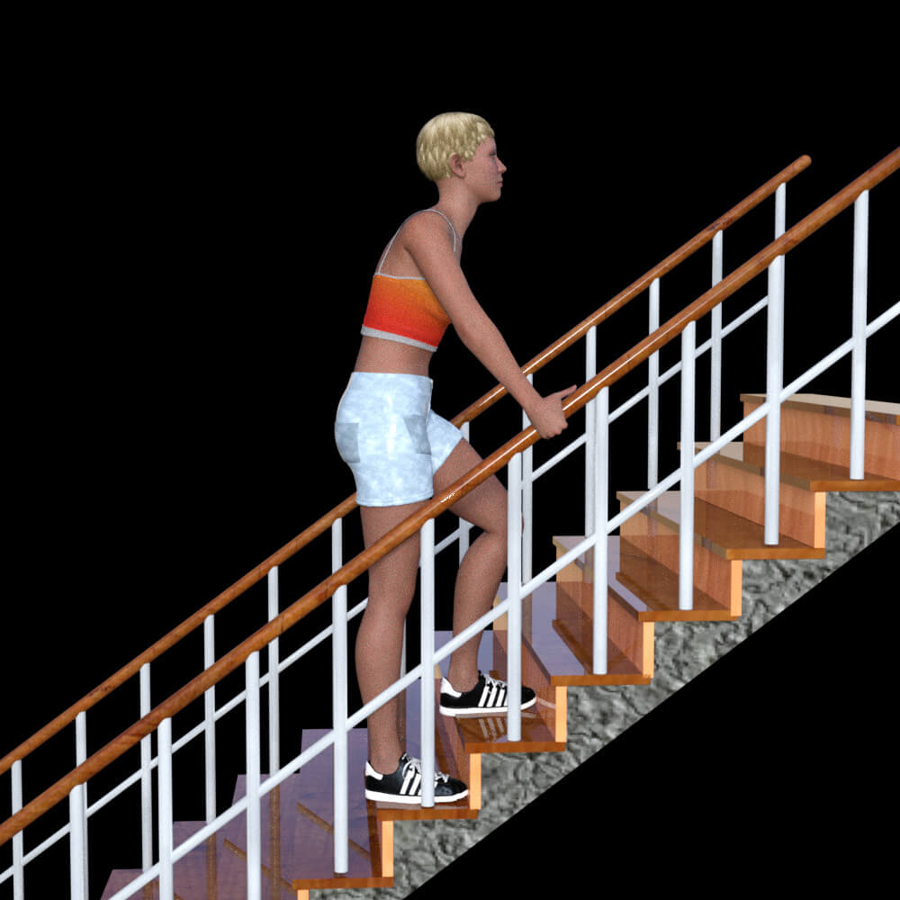 Stairway with Poses for G8F and G9 - Daz Content by DoroThee237