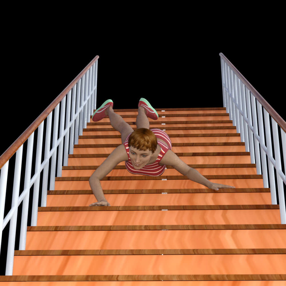 Stairway Poses for G8F - Daz Content by DoroThee237