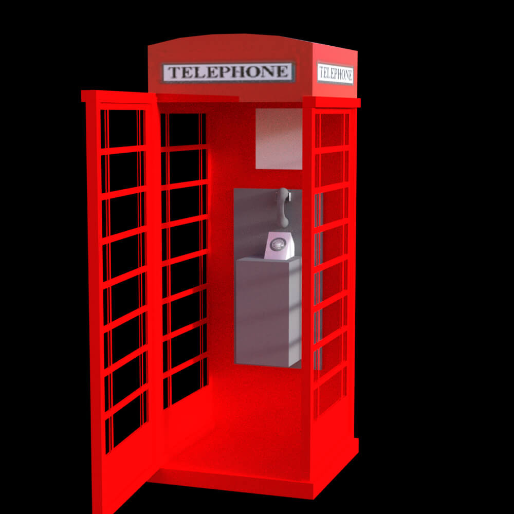 Telephone Box - Daz Content by DoroThee237