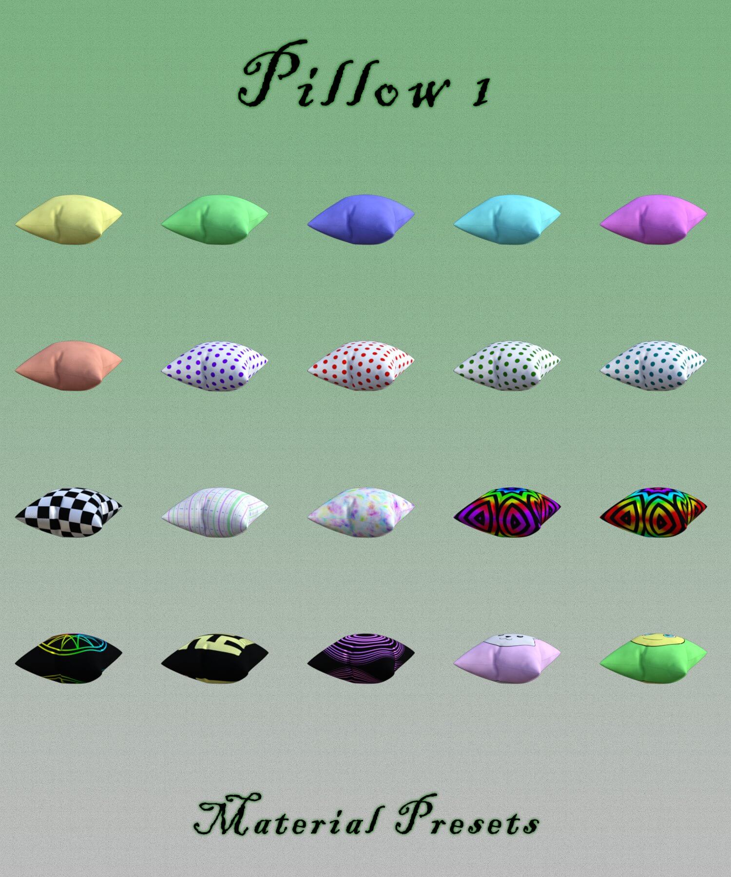 DoubleL's Simple Pillow Props - Daz Content by DoubleL