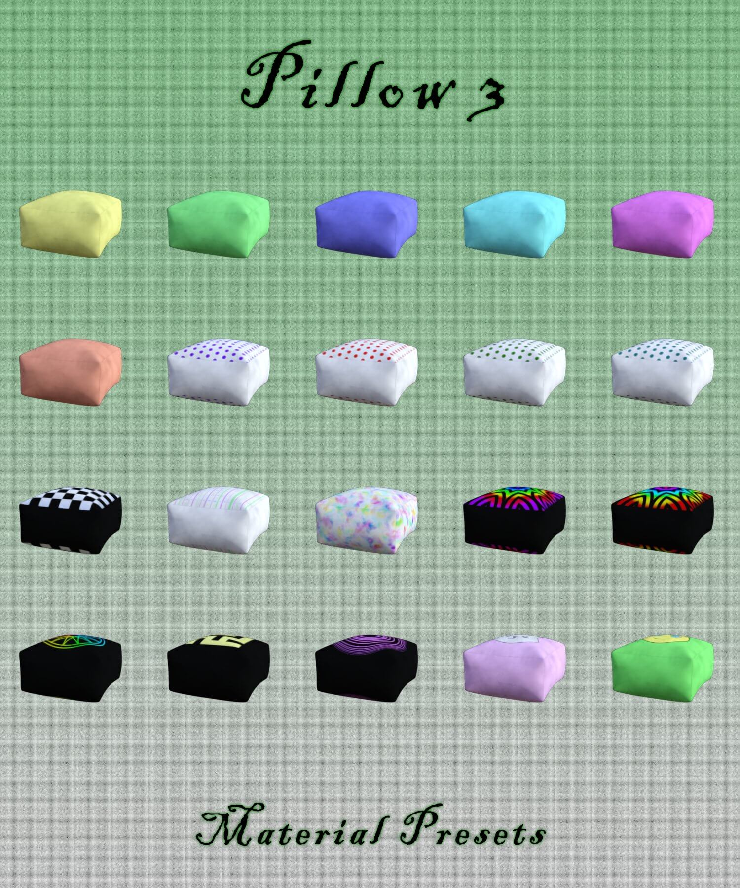 DoubleL's Simple Pillow Props - Daz Content by DoubleL