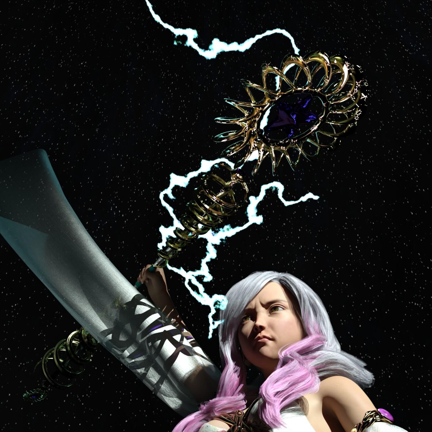 Starlight Mage's Staff - Daz Content by DoubleL