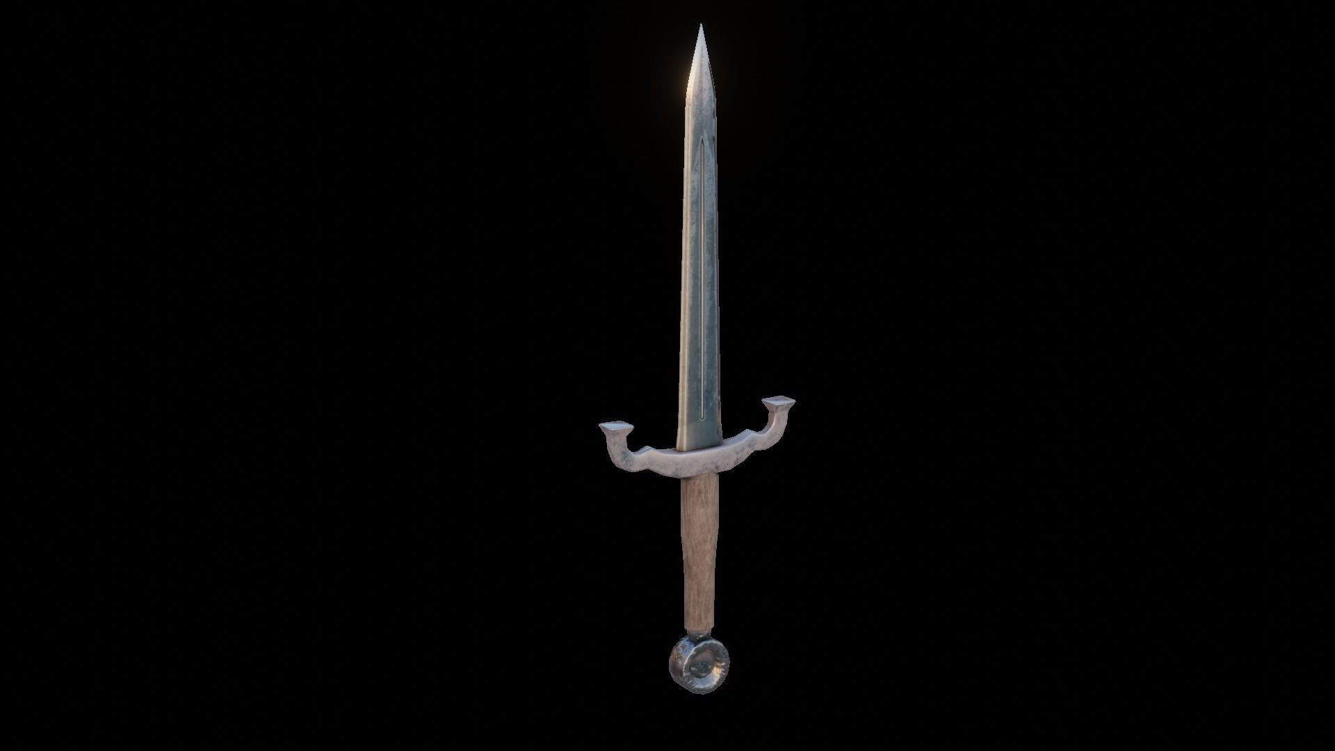 Stylized Short Sword - 3D Model by Dovaharvin