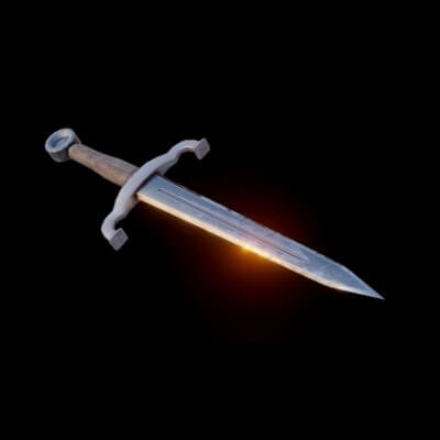 Stylized Short Sword - 3D Model by Dovaharvin