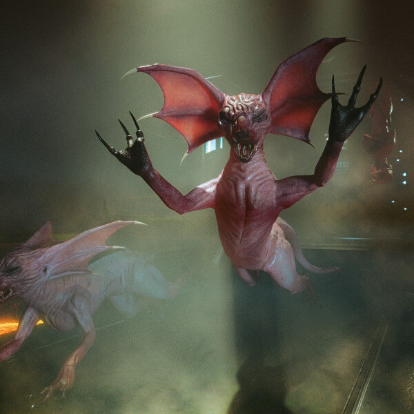 Lesser Demon 3D Render, Digital Art by DragiHadzitosic