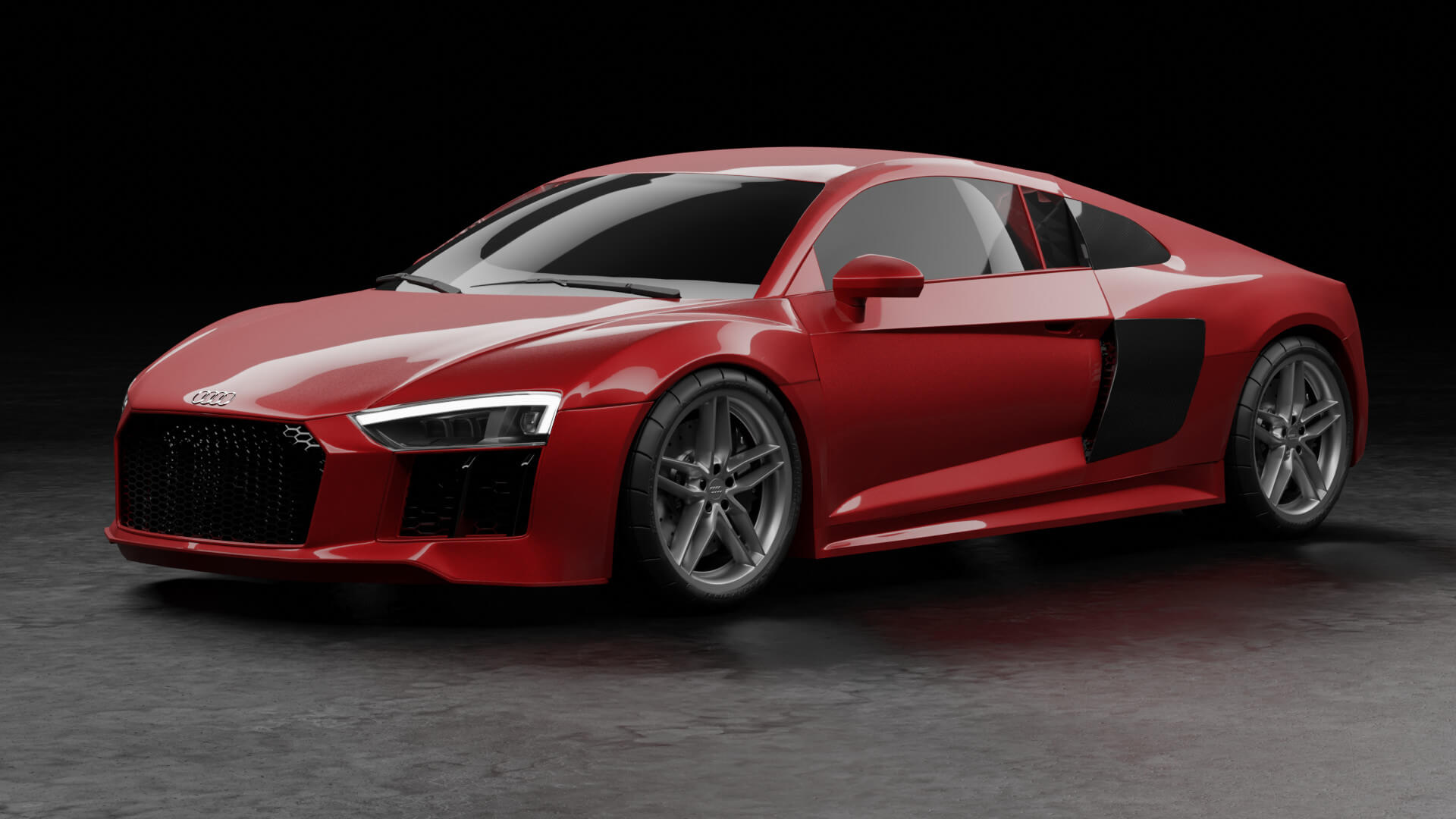 Audi R8 V10 (Only Exterior) - 3D Model by DragoDark