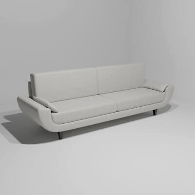 Modern Sofa Low Poly - 3D Model by DragonHearted