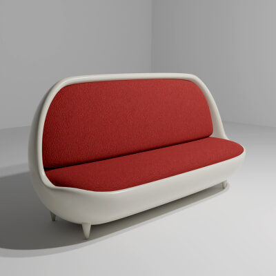 Modern Sofa Low Poly - 3D Model by DragonHearted