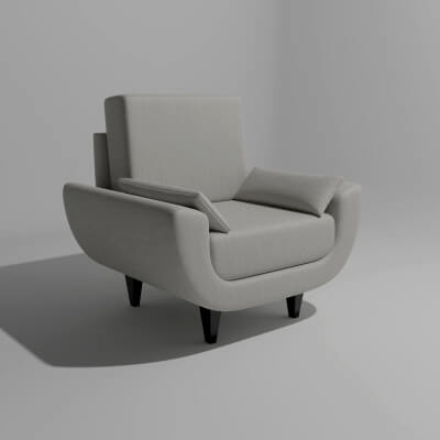Modern Armchair Low Poly - 3D Model by DragonHearted