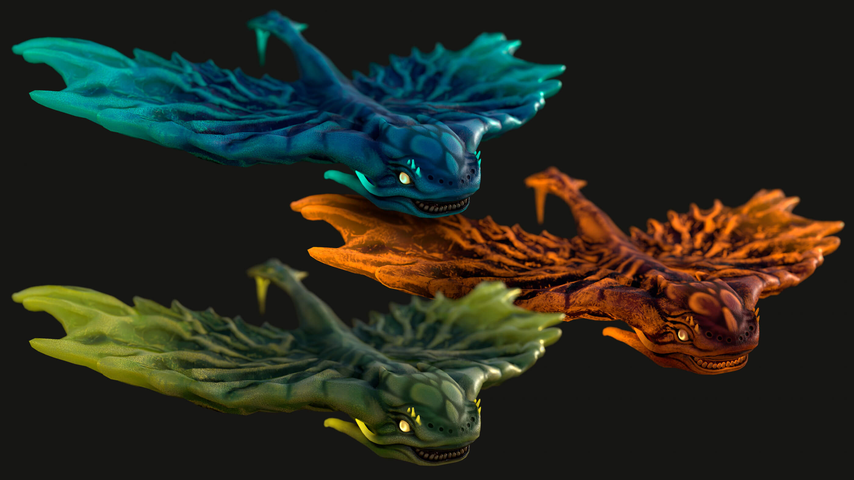 Aqua Draco - 3D Model by Dragons_soul