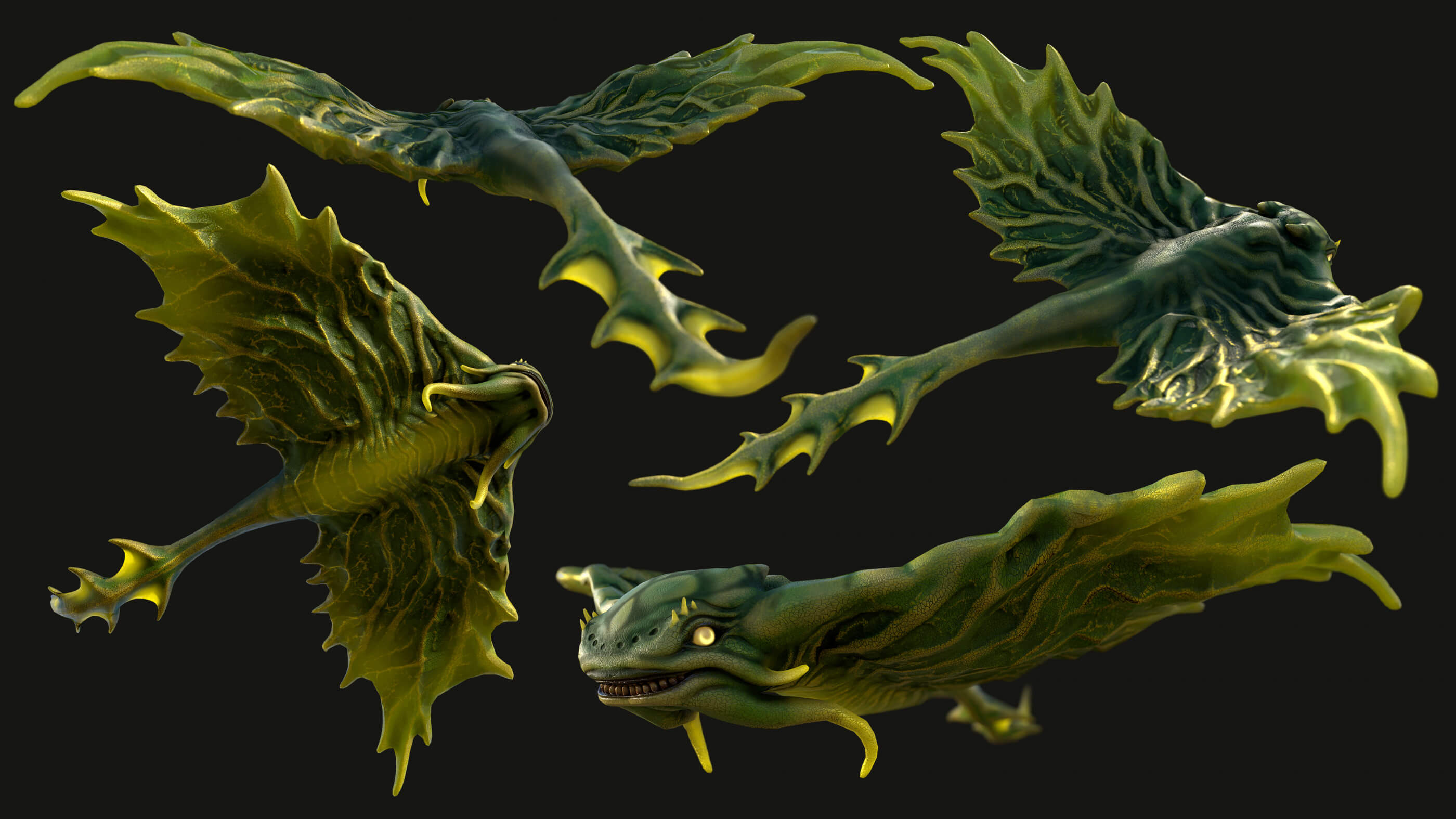 Aqua Draco - 3D Model by Dragons_soul