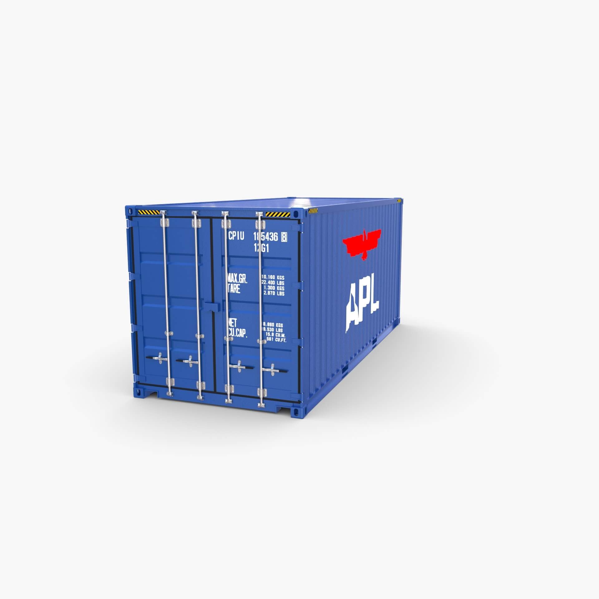 20ft Shipping Container APL - 3D Model by dragosburian