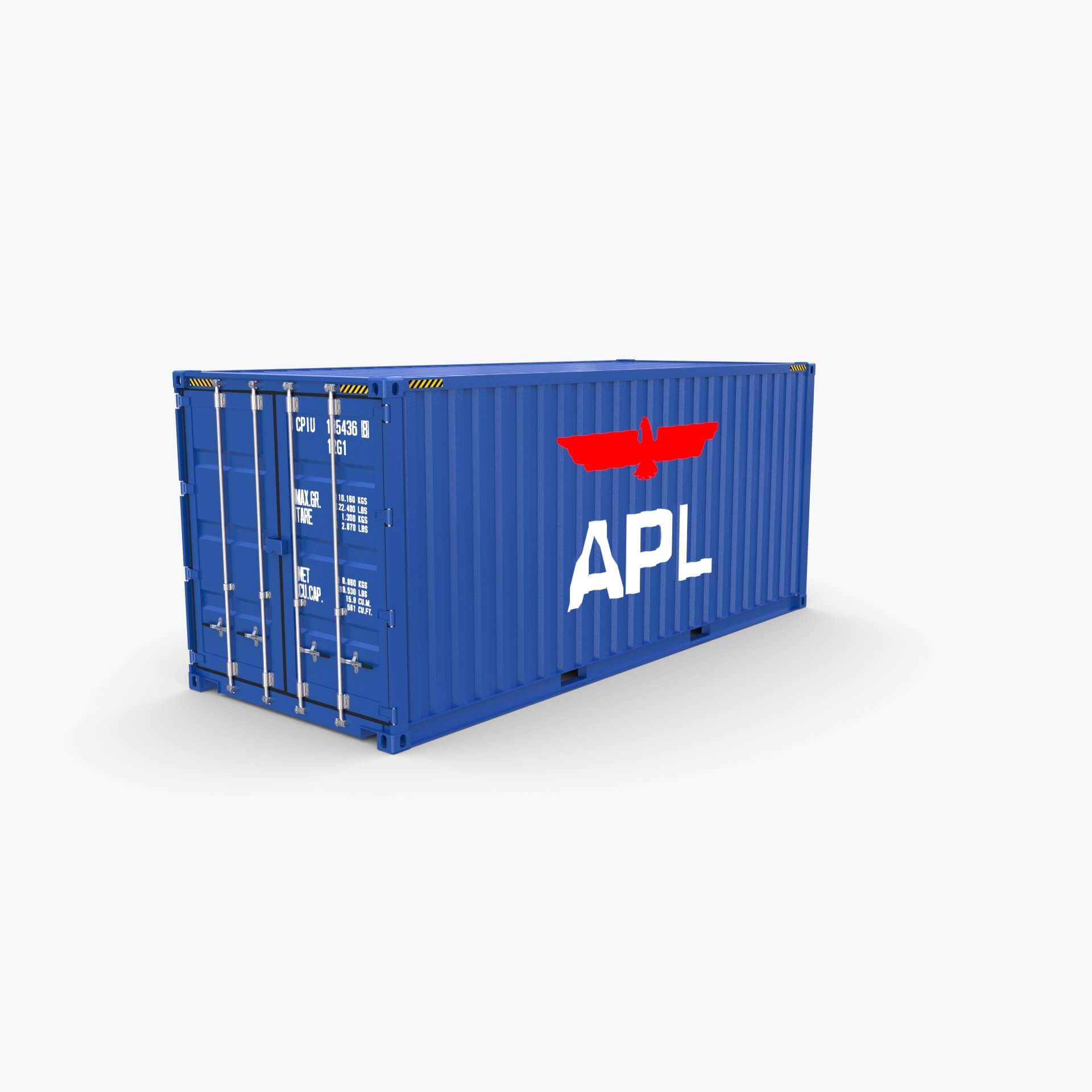 20ft Shipping Container APL - 3D Model by dragosburian