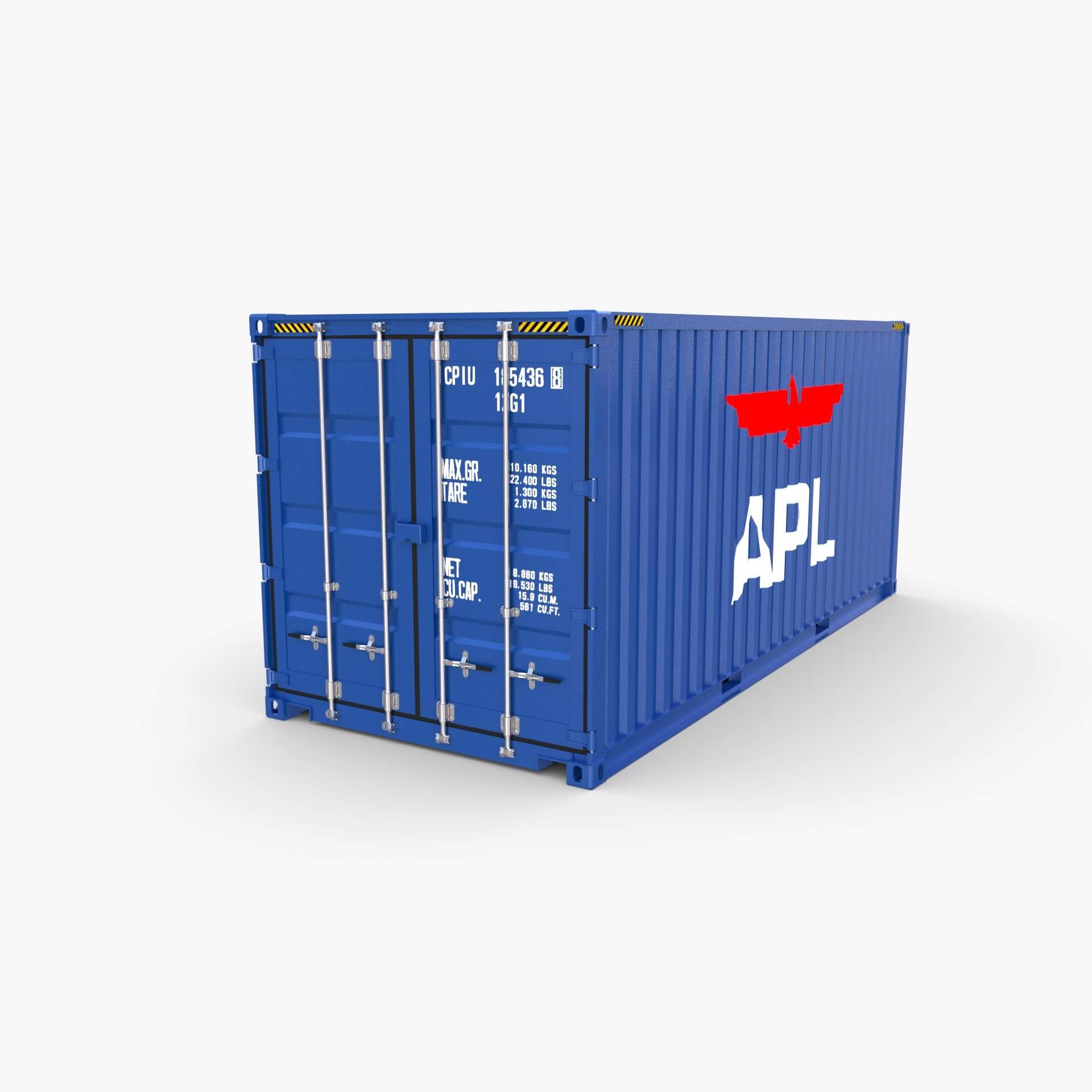 20ft Shipping Container APL - 3D Model by dragosburian
