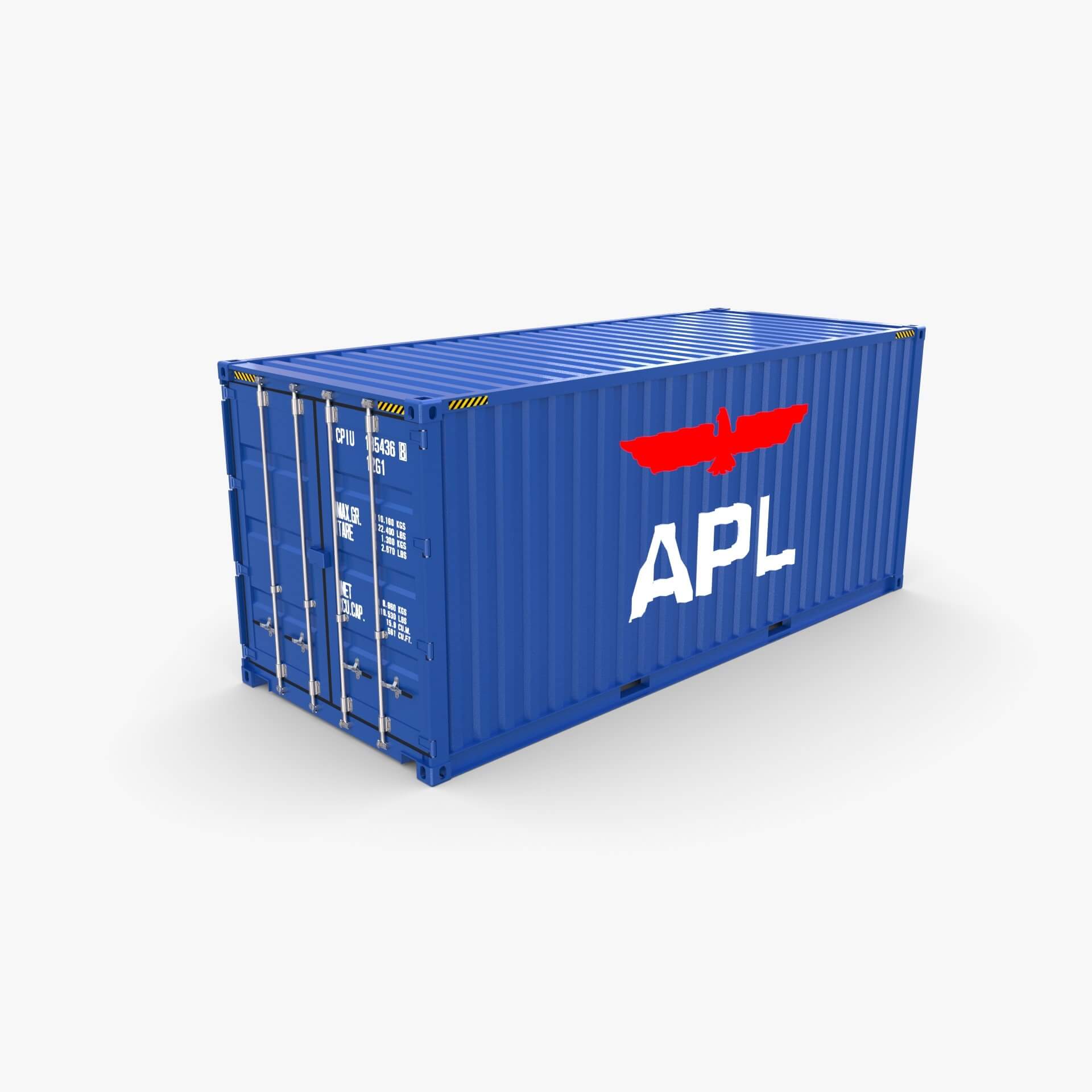 20ft Shipping Container APL - 3D Model by dragosburian