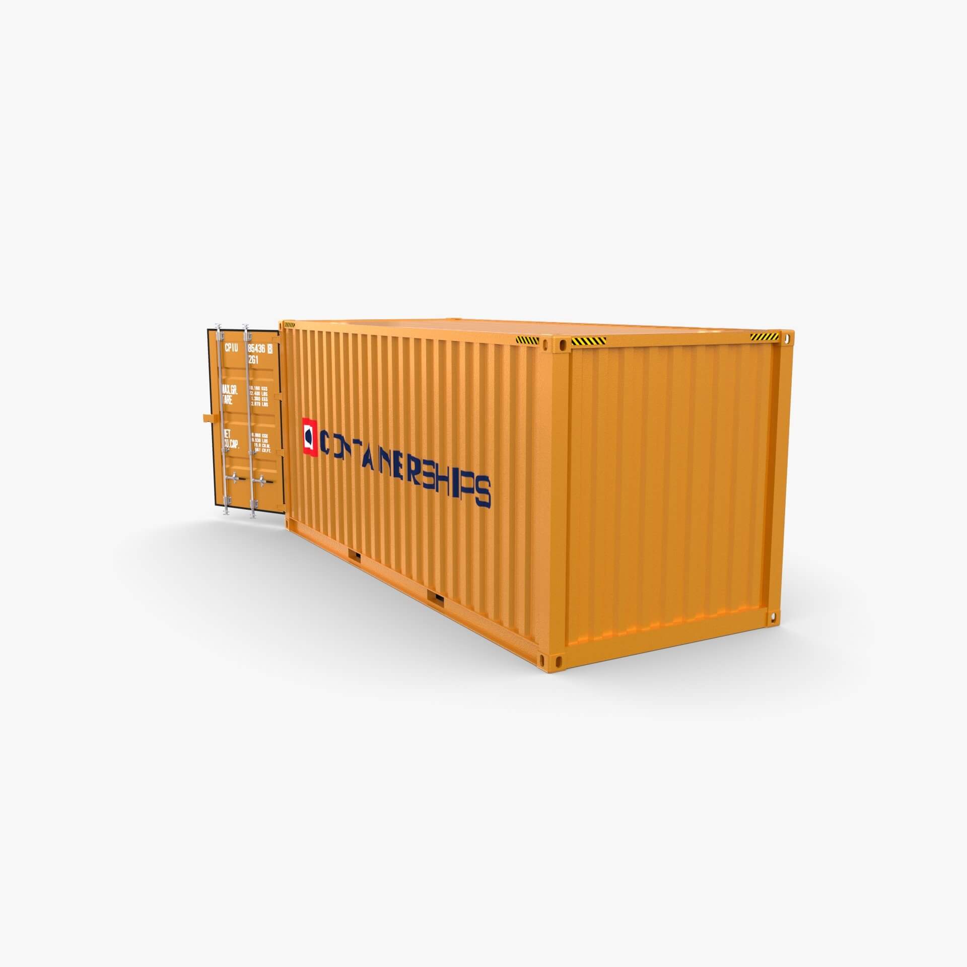 20ft Shipping Container - Containerships 3D Model by dragosburian