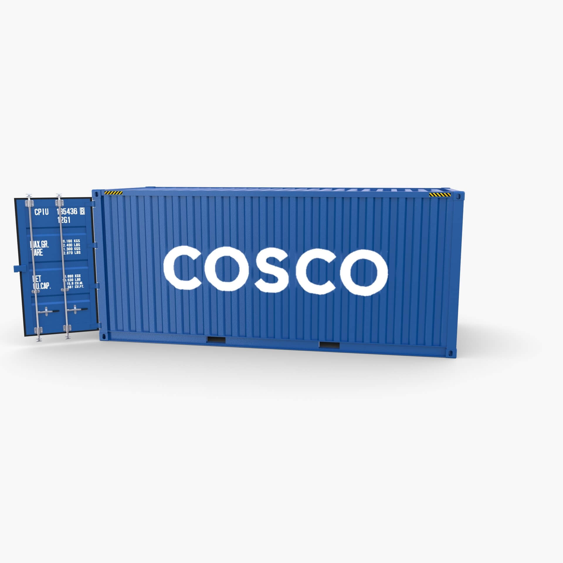 20ft Shipping Container Cosco V1 - 3D Model by dragosburian