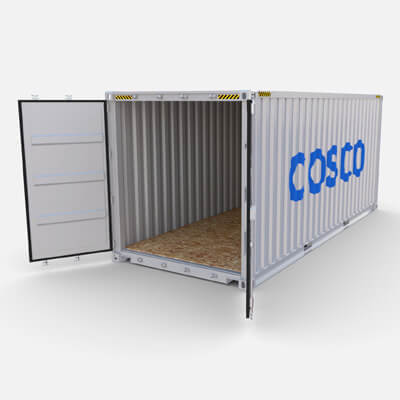 20ft Shipping Container Cosco V2 - 3D Model by dragosburian