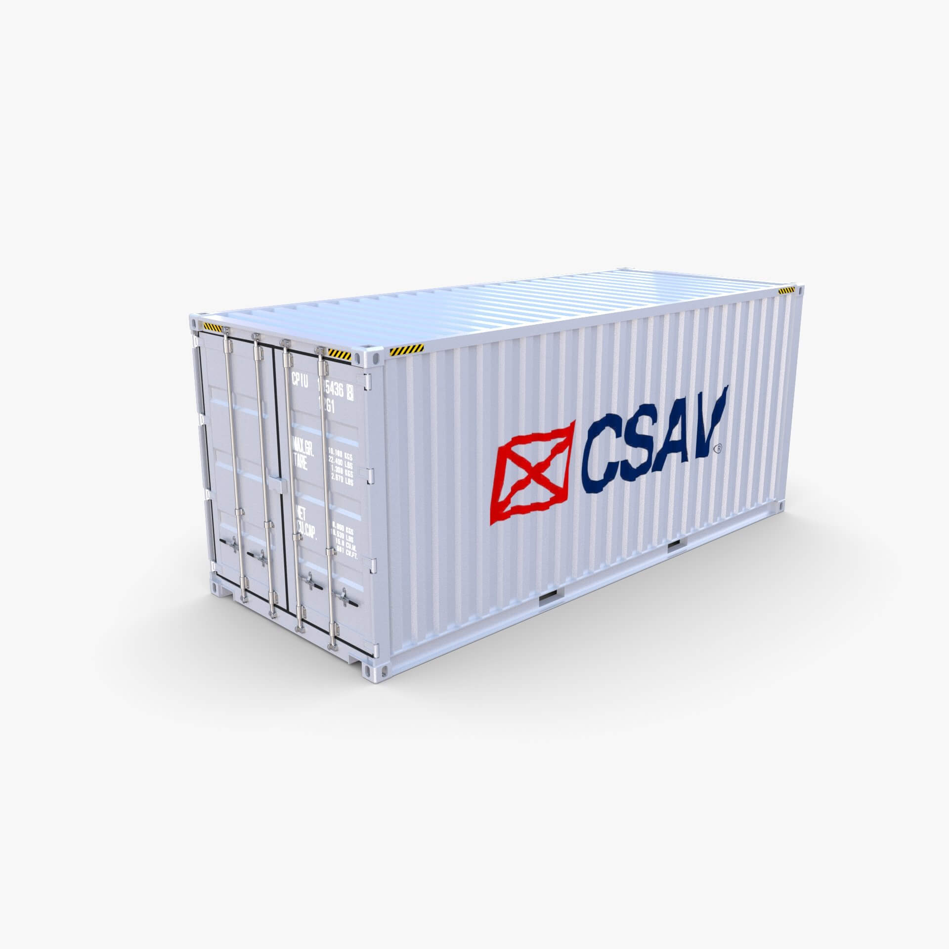 20ft Shipping Container CSAV V1 - 3D Model by dragosburian