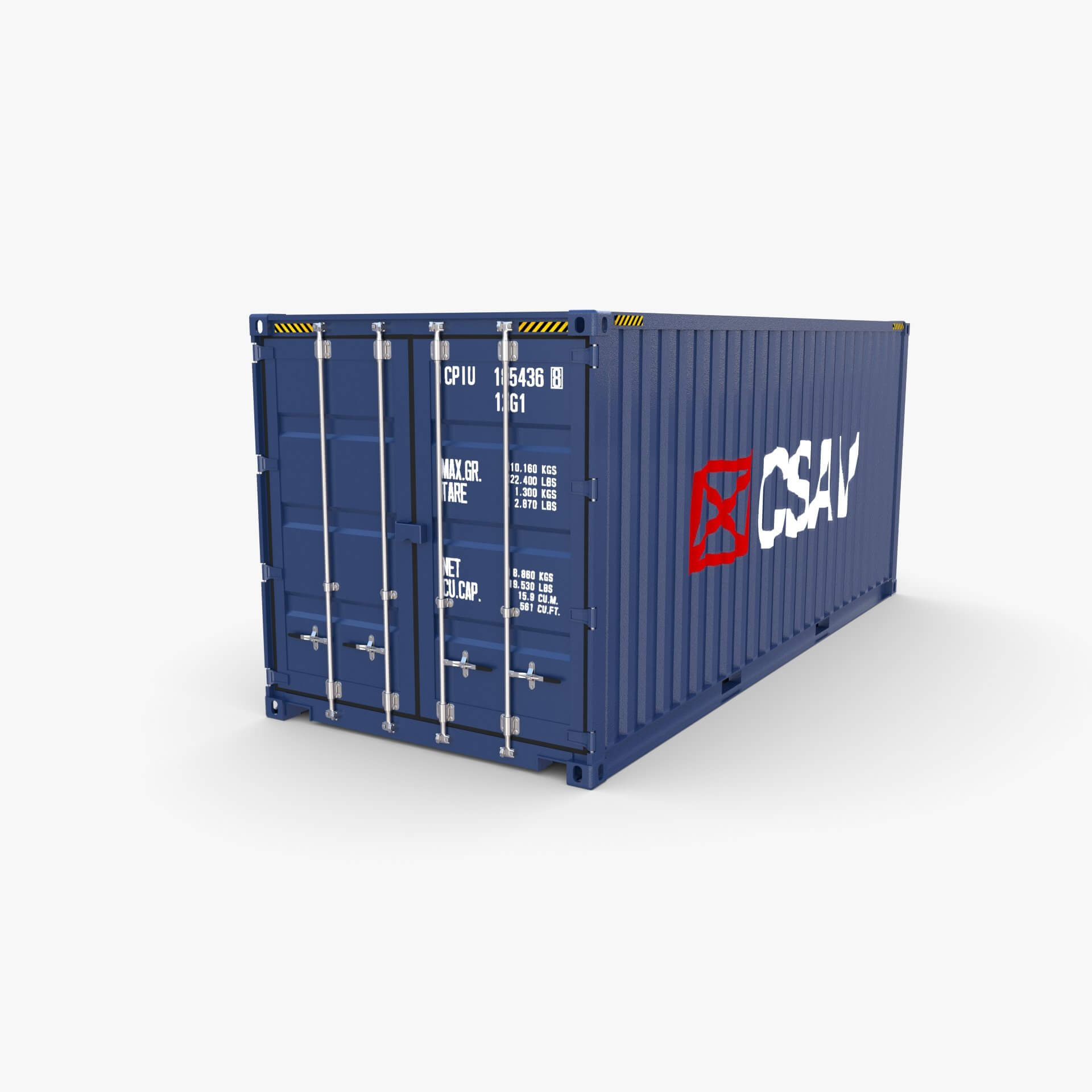20ft Shipping Container CSAV V2 - 3D Model by dragosburian