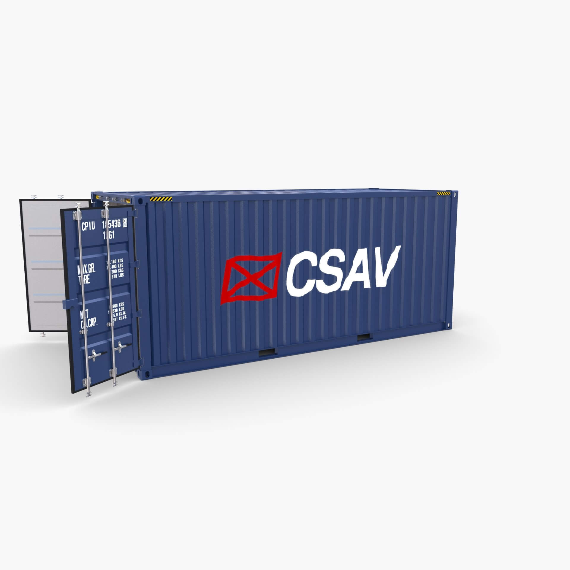 20ft Shipping Container CSAV V2 - 3D Model by dragosburian